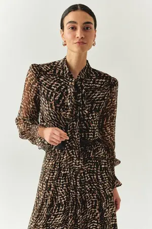 EXQUISE Kara Chiffon Blouse - Multi Color