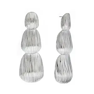 LAMINAR JEWELRY Cascade Layered Earrings - Silver
