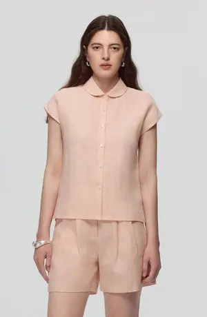 JUANA Hemp Retreat Shirt - Light Peach