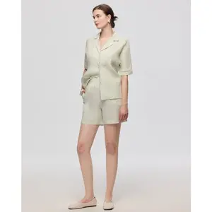 JUANA Hemp Pull-on Shorts - Light Mint