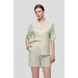 JUANA Hemp Pull-on Shorts - Light Mint