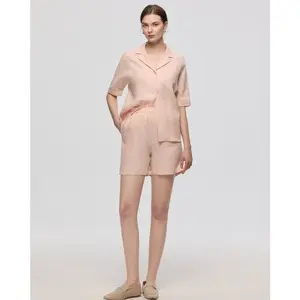 JUANA Hemp Pull-on Shorts Peach