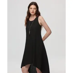 JUANA Hemp High Low Dress - Black