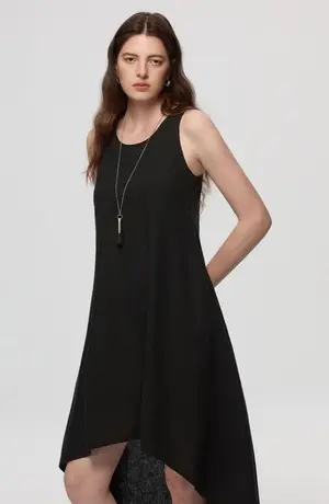 JUANA Hemp High Low Dress - Black