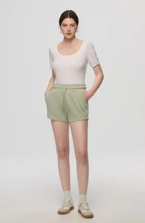 JUANA Hemp French Terry Shorts - Light Sage
