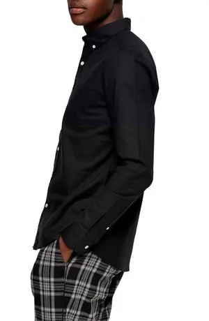 Topman Skinny Fit Stretch Button-down Oxford Shirt