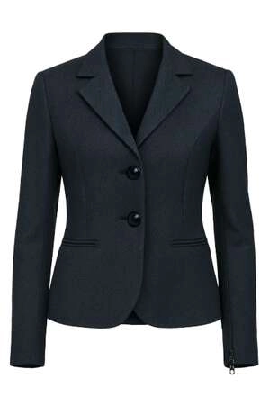 CONQUISTA Button Blazer With Zip Detail - Blue