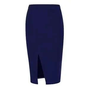 CONQUISTA Electric Blue Faux Mouflon Pencil Skirt Blue