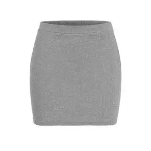 CONQUISTA Lurex Mini Skirt - Grey