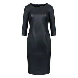 CONQUISTA Stitch Detail Fitted Dress - Black
