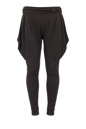 CONQUISTA Jersey Harem Style Pants With Pockets - Black