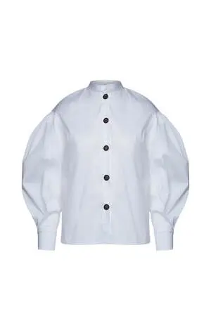 CONQUISTA Shirt With Bishop Sleeves - White