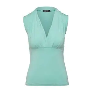 CONQUISTA Aqua Wrap Top In Micromodal - Blue