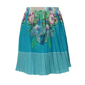 CONQUISTA Tropical Print Pleated Skirt