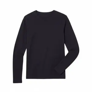 BRODIE CASHMERE Long Sleeve Crew Neck - Black