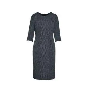 CONQUISTA Dark Jacquard Dress By - Grey