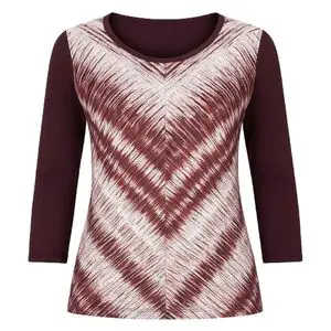 CONQUISTA Straight Patterned Top - Purple