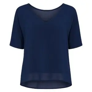 CONQUISTA Short Sleeve Batwing Top - Blue
