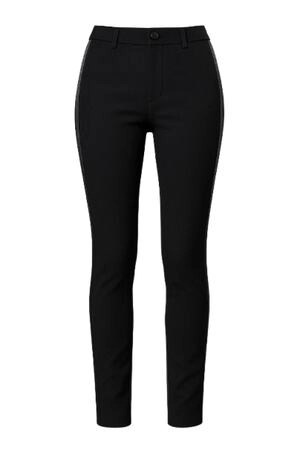 CONQUISTA Satin Detail Trousers - Black