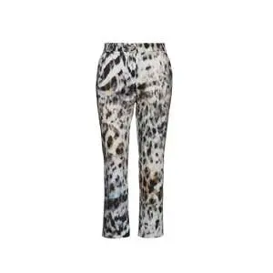 CONQUISTA Animal Print Fitted Pants - Beige