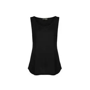 CONQUISTA Sleeveless Tencel Top - Black