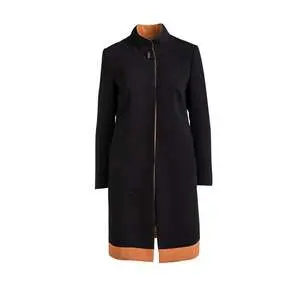CONQUISTA Coat With Camel Detail - Black