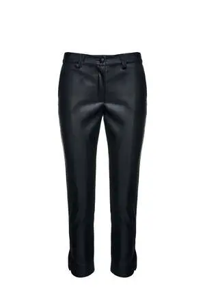 CONQUISTA Faux Leather Pants - Black