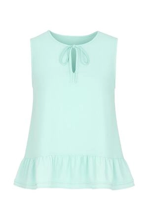 CONQUISTA Light Double Frill Detail Top - Green