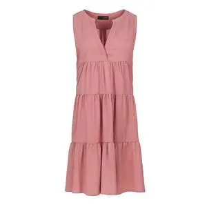CONQUISTA Sleeveless Dusty A Line Dress - Pink