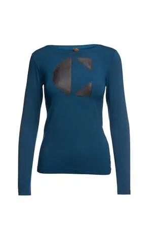 CONQUISTA C' Logo Long Sleeve Top Petrol