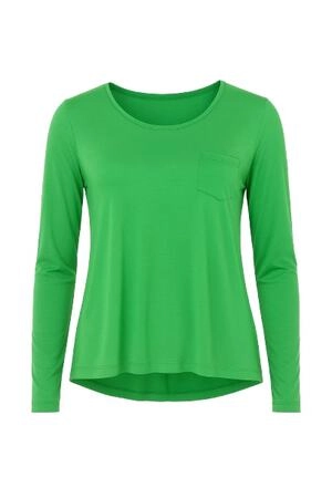 CONQUISTA Micromodal Cashmere Blend Long Sleeve Tee - Green