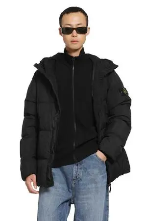 Stone Island 4100037 Crinkle Reps Down Jacket - Black