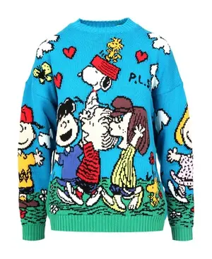 Philosophy Di Lorenzo Serafini X Peanuts Cartoon Jumper - Blue