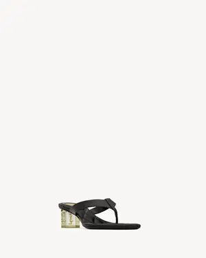 Saint Laurent Sip Sandals In Smooth Leather