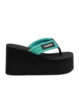 Coperni Platform Wedged Sandals - Black