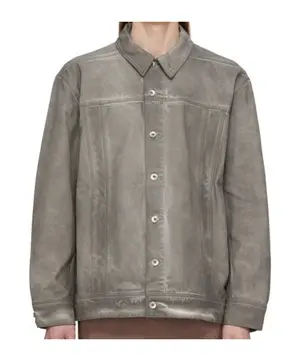 Rick Owens Long-sleeved Casual Jacket - Dark Gray