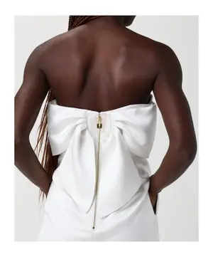 Elisabetta Franchi Strapless Mini Dress With Metallic Detail