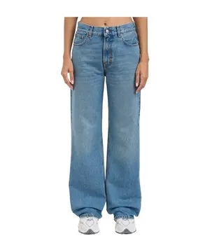 HAIKURE Five-pocket Denim Trousers - Blue