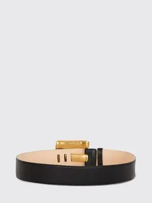 Balmain Anthem High-waist Smooth Calfskin Belt With Monogram Buckle