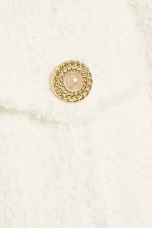 Balmain Frayed Tweed Mini Dress