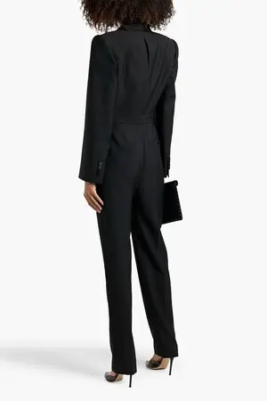 Alexander McQueen Satintrimmed Silkblend Jumpsuit