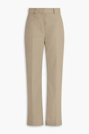 Theory Twill Straightleg Pants Mushroom