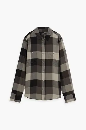 Paige Everett Checked Cottonblend Flannel Shirt