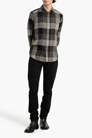 Paige Everett Checked Cottonblend Flannel Shirt