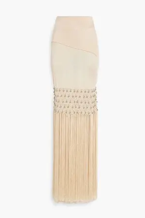 Rabanne Fringed Knitted Maxi Skirt