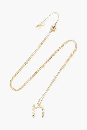 Maje Tone Crystal Necklace - Gold