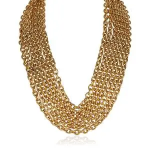 Chanel Gold-plated Vintage Matelasse Multistrand Necklace - Gold_plated
