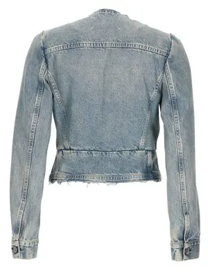 MAISON MARGIELA Jacket With Front Tie Detail - Denim