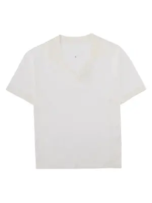 MAISON MARGIELA T-shirt "taped" Con Scollo A V - White