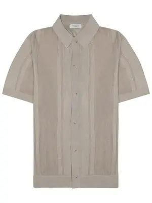 PAOLO PECORA MILANO Camicia In Maglia Di Seta E Cotone - Beige